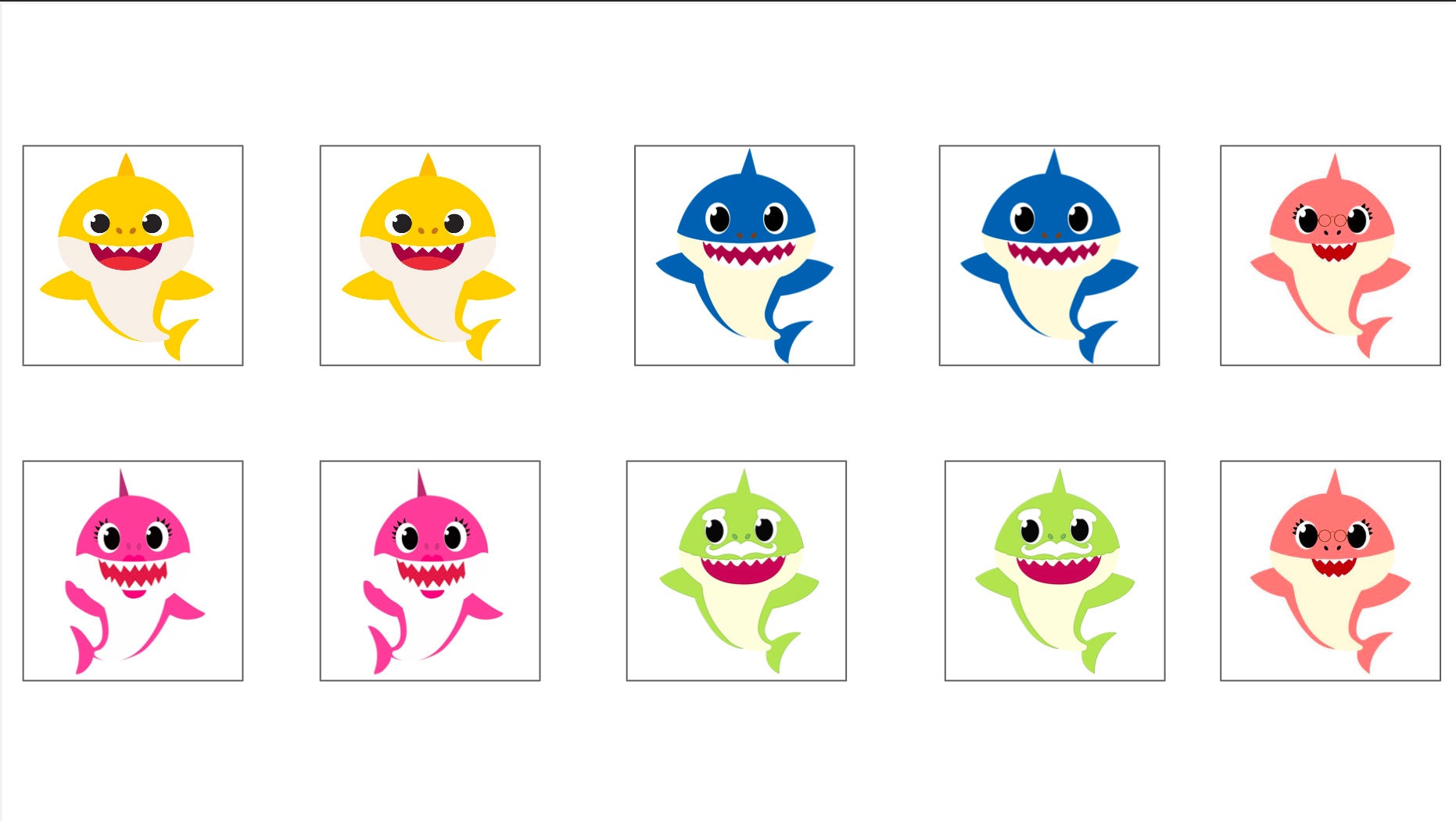 Baby Shark Token Board - Etsy