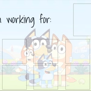 Bluey Token Board - Etsy