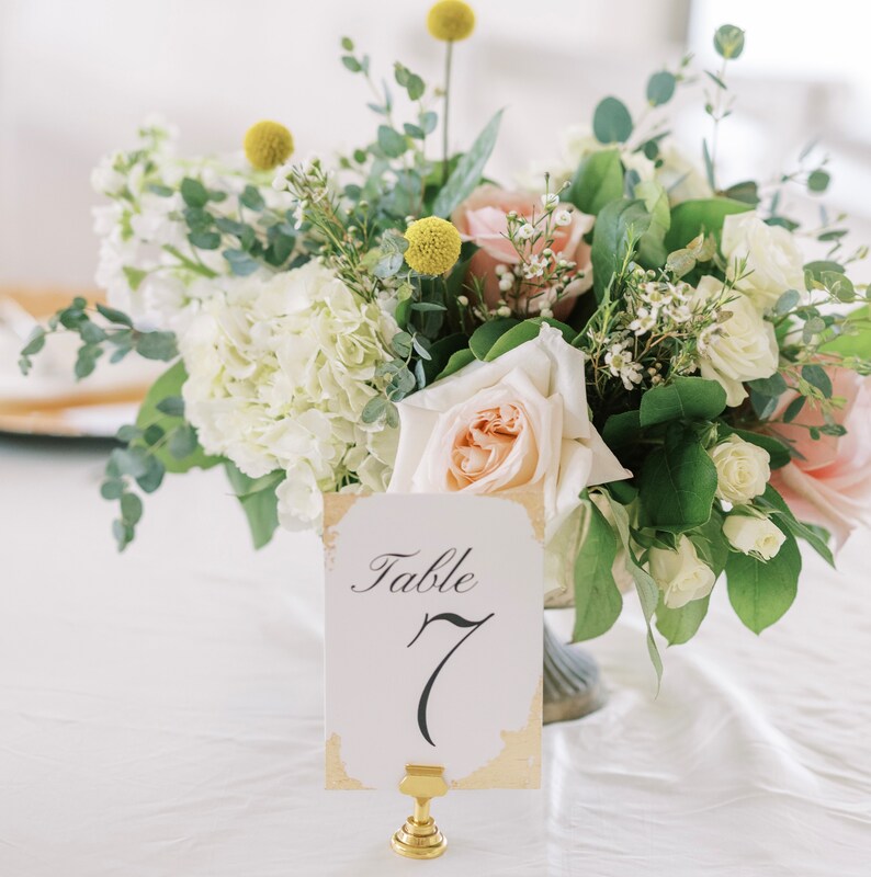 Gold Foil Wedding Table Numbers, Wedding Table Decor, Modern Wedding ...