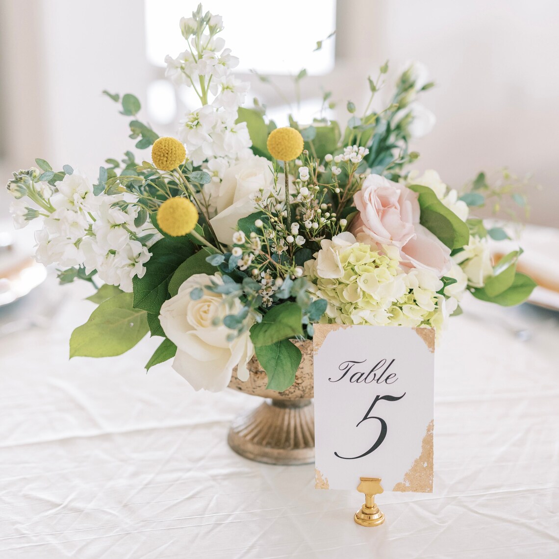 Gold Foil Wedding Table Numbers, Wedding Table Decor, Modern Wedding ...