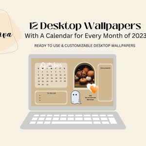 Desktop Organizer Calendar Wallpaper To-do 2023 MAC - Etsy