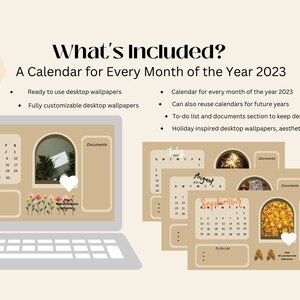 Desktop Organizer Calendar Wallpaper To-do 2023 MAC - Etsy