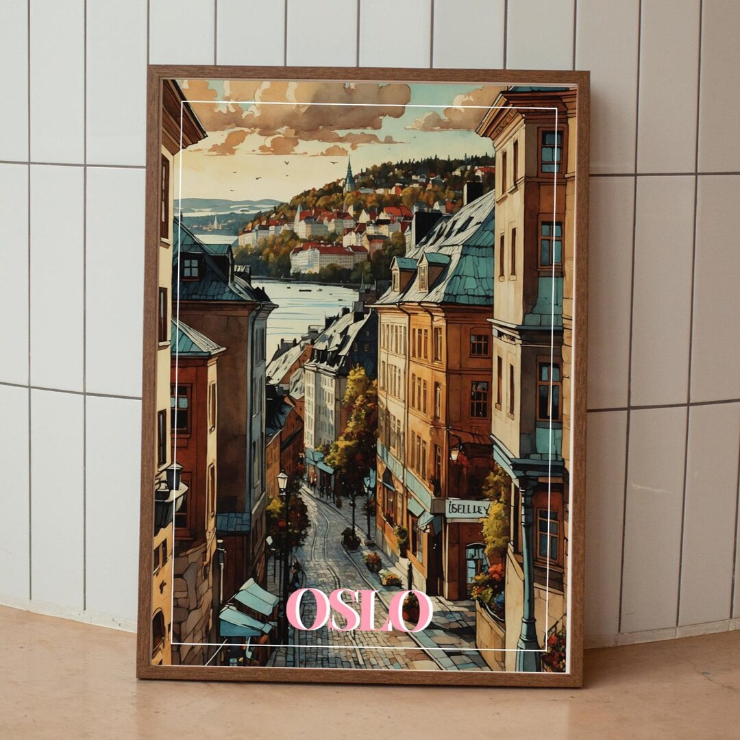 Digital Art Print Oslo City Printable Aesthetic Poster Wall Art Gallery ...
