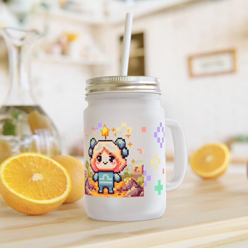 Mason Jar Zodiac Sign Libra With a Cute Quote Suitable for Cold Drink ...