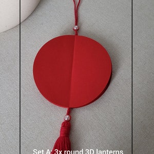 Handmade Simple Red Lanterns for Lunar Festival Lunar Chinese New Year ...