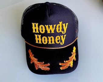 Howdy Honey Cowboy Custom Trucker Hat Snapback - Etsy
