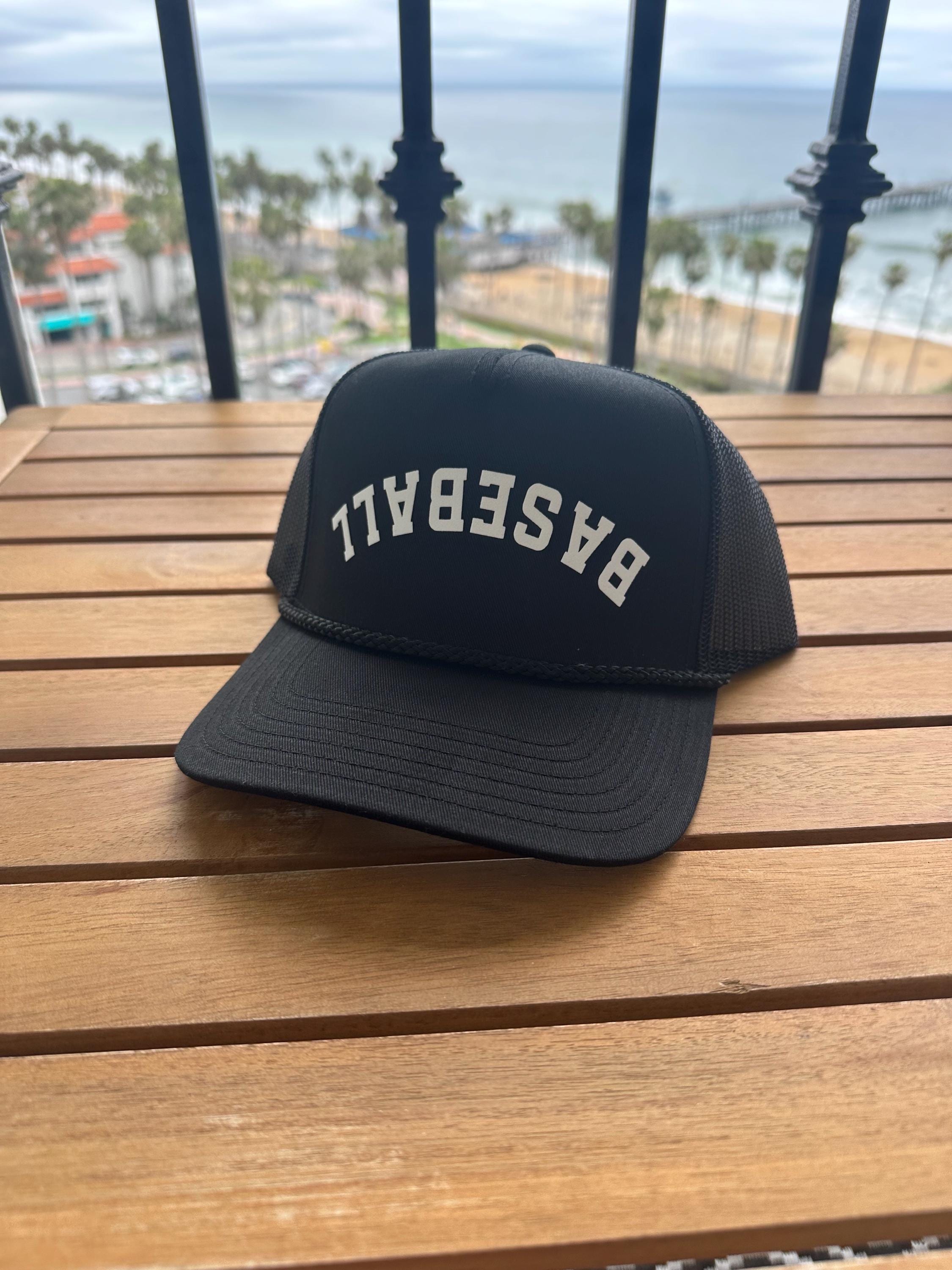 Upside Down Baseball Trucker Hat, Unisex Hat, Hat Chain, Baseball Mom ...