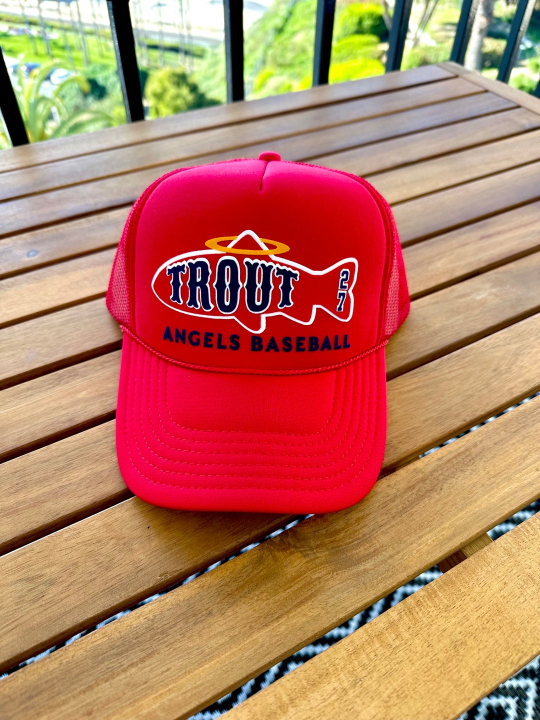 Mike Trout Angels Baseball Trucker Hat - Etsy