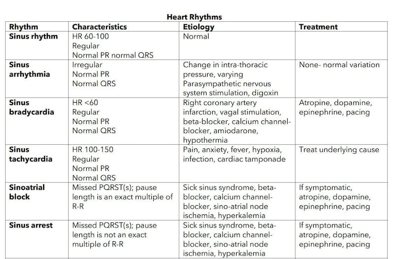 Comprehensive Cardiac Heart Rhythms Electrocardiogram Monitoring Guide ...
