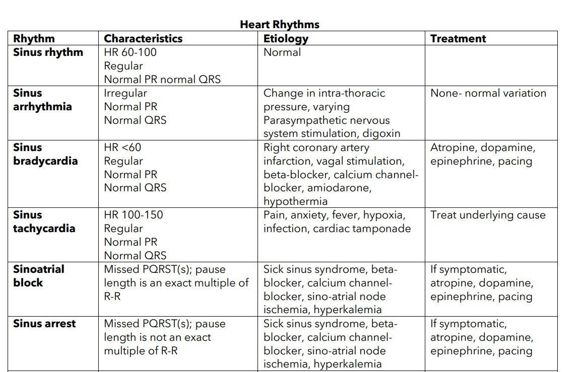 Comprehensive Cardiac Heart Rhythms Electrocardiogram Monitoring Guide ...