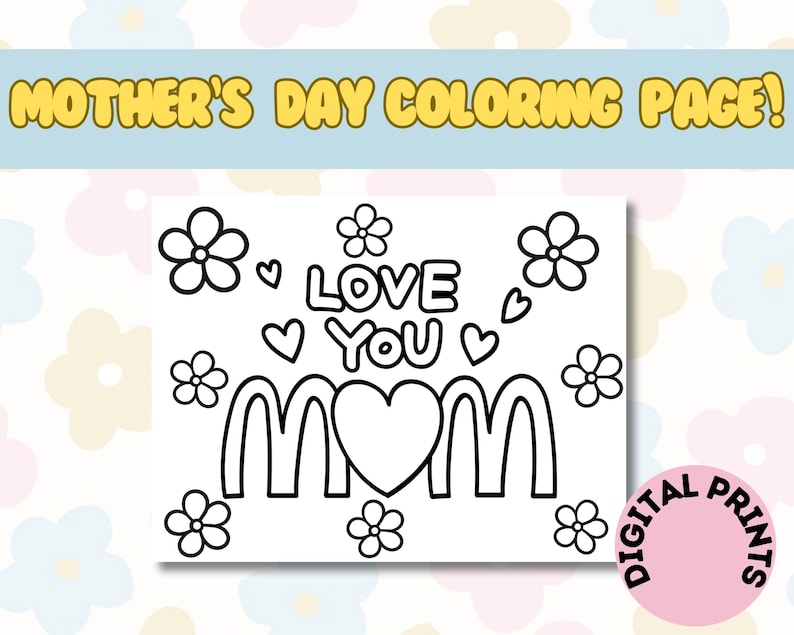 Mother's Day | Mother's Day Coloring Page | Preschool/prek ...