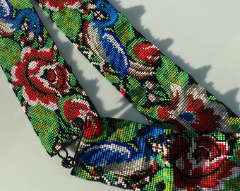 Native Beaded Sash Belt - Etsy