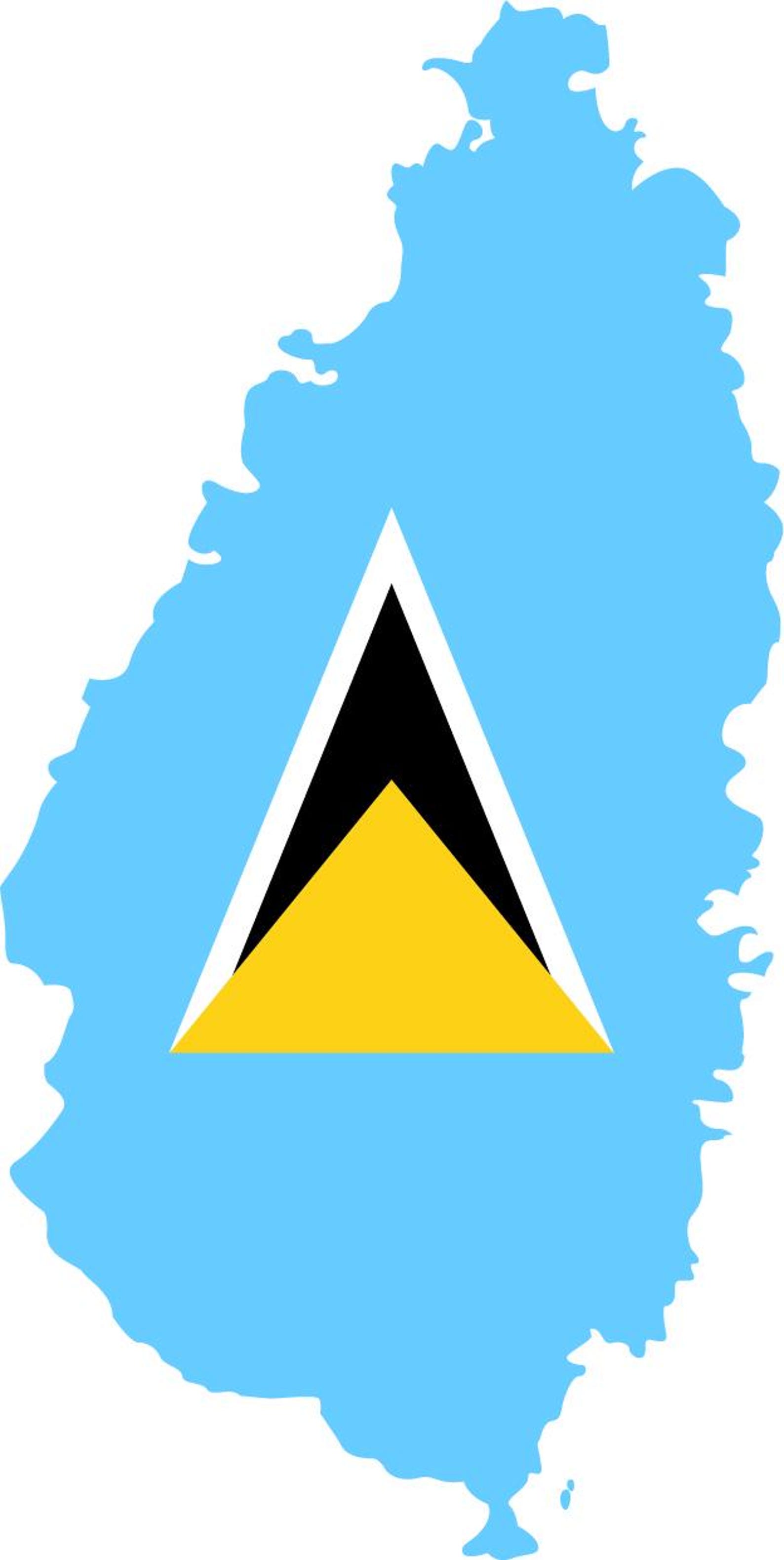 Saint Lucia, St Lucia, Icons, Flags, Carribean, Digital File for Cricut ...