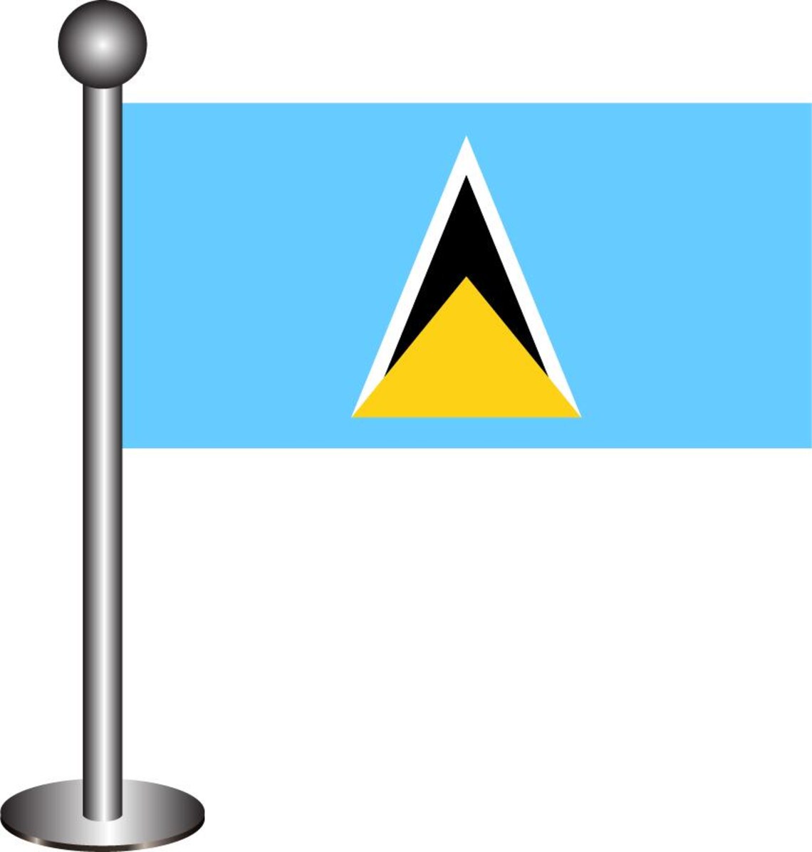 Saint Lucia, St Lucia, Icons, Flags, Carribean, Digital File for Cricut ...