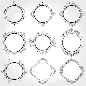 Digital File - Circle Border Accents - Decorative Border, for Laser ...