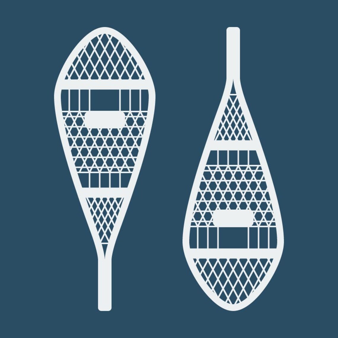 Regular Snowshoes - Ai Eps Dxf Svg Pdf- CNC, Glowforge, Xtool or Other ...