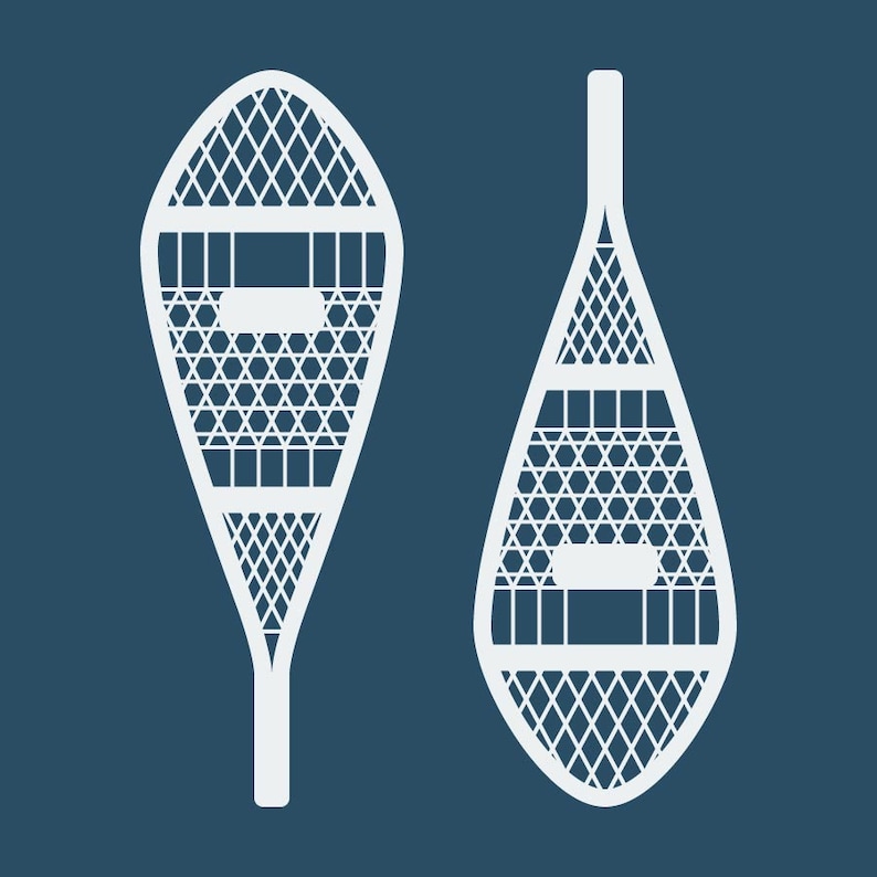 Regular Snowshoes - Ai Eps Dxf Svg Pdf- CNC, Glowforge, Xtool or Other ...