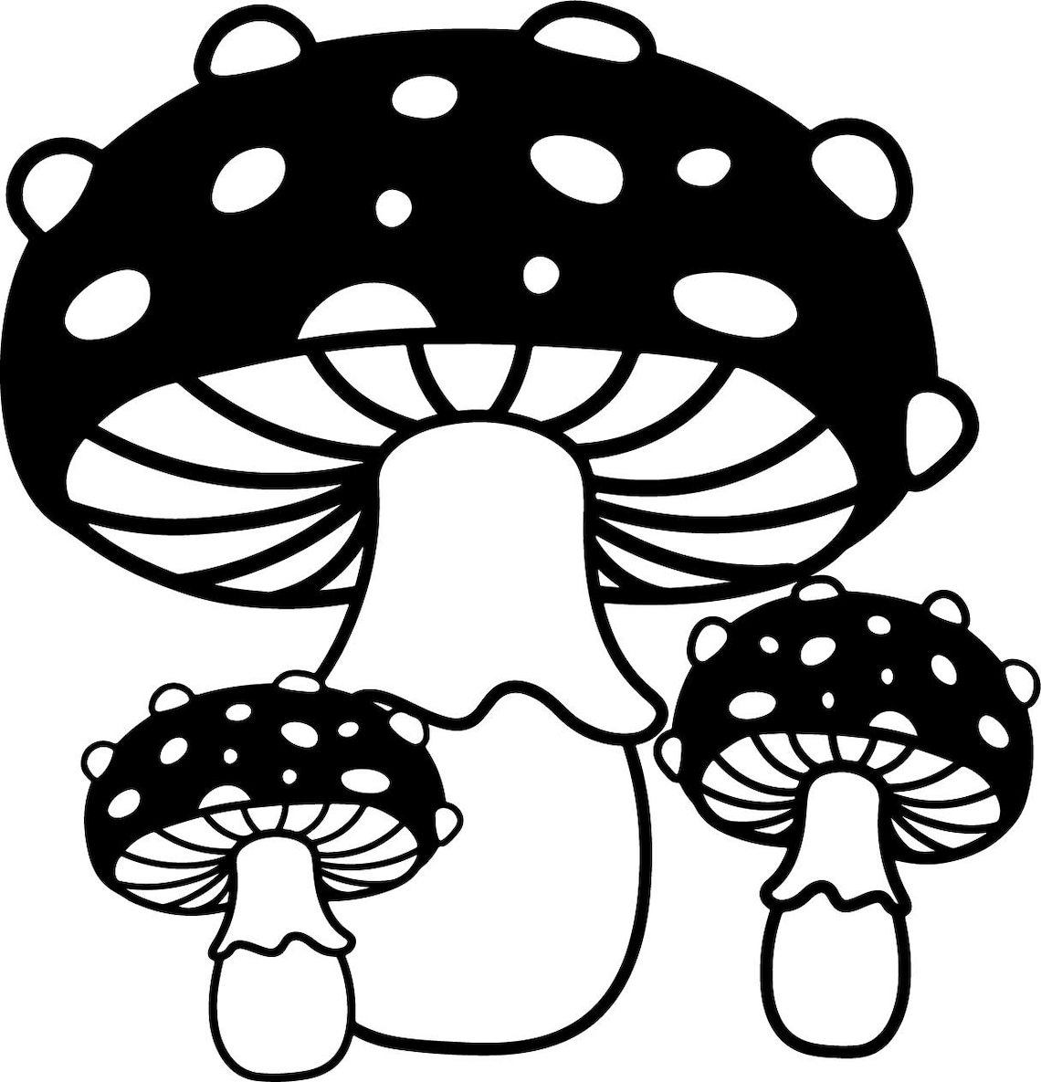 Mushrooms Misc Stencils - Dxf Svg Pdf Ai and Eps Formats- CNC ...