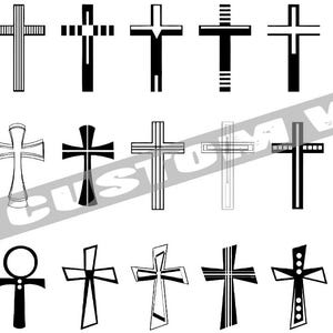 Digital File - Bundle of 100 Cross Vectors Catholic, Christ, Christian ...