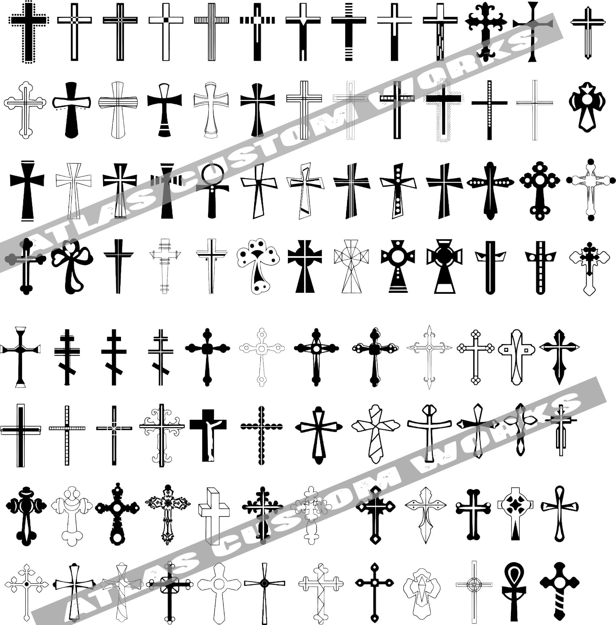 Digital File - Bundle of 100 Cross Vectors Catholic, Christ, Christian ...