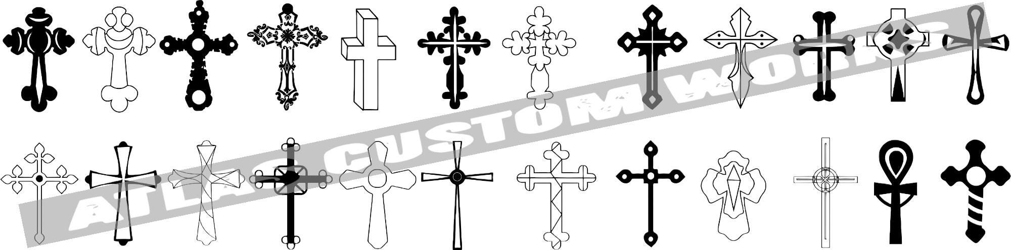 Digital File - Bundle of 100 Cross Vectors Catholic, Christ, Christian ...
