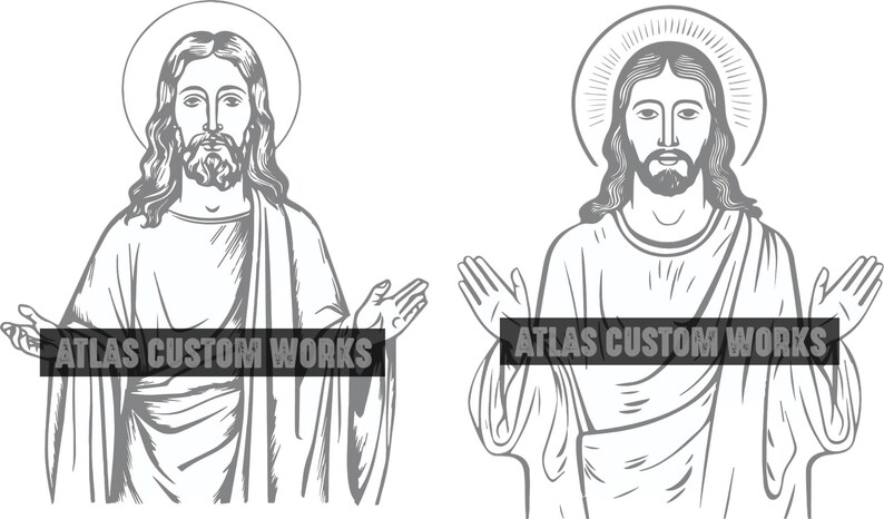 Digital File - Bundle of 7 Jesus Vectors, Catholic, Christ, Christian ...