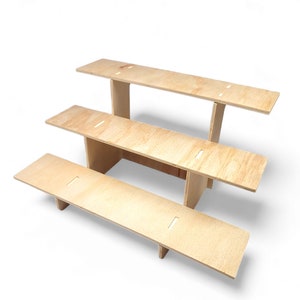 Collapsible Wood Shelf for Retail Display. NO HARDWARE, Comes Apart in ...
