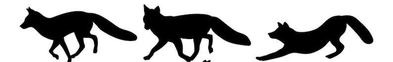 Fox Silhouettes - 9pcs - Dxf Svg Pdf- CNC, Glowforge, Xtool or Other ...