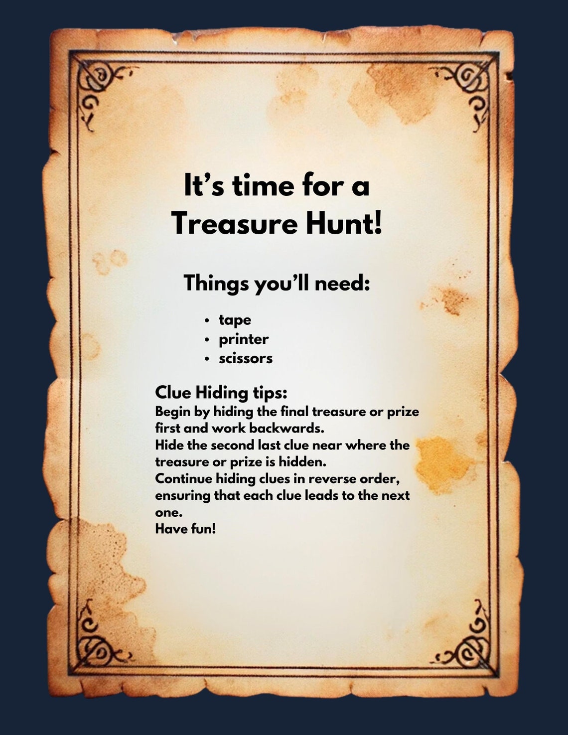 40 Card Scavenger Hunt Clue Cards Puzzle Bundle, Printable Treasure ...