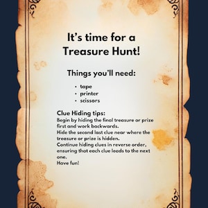 40 Card Scavenger Hunt Clue Cards Puzzle Bundle, Printable Treasure ...