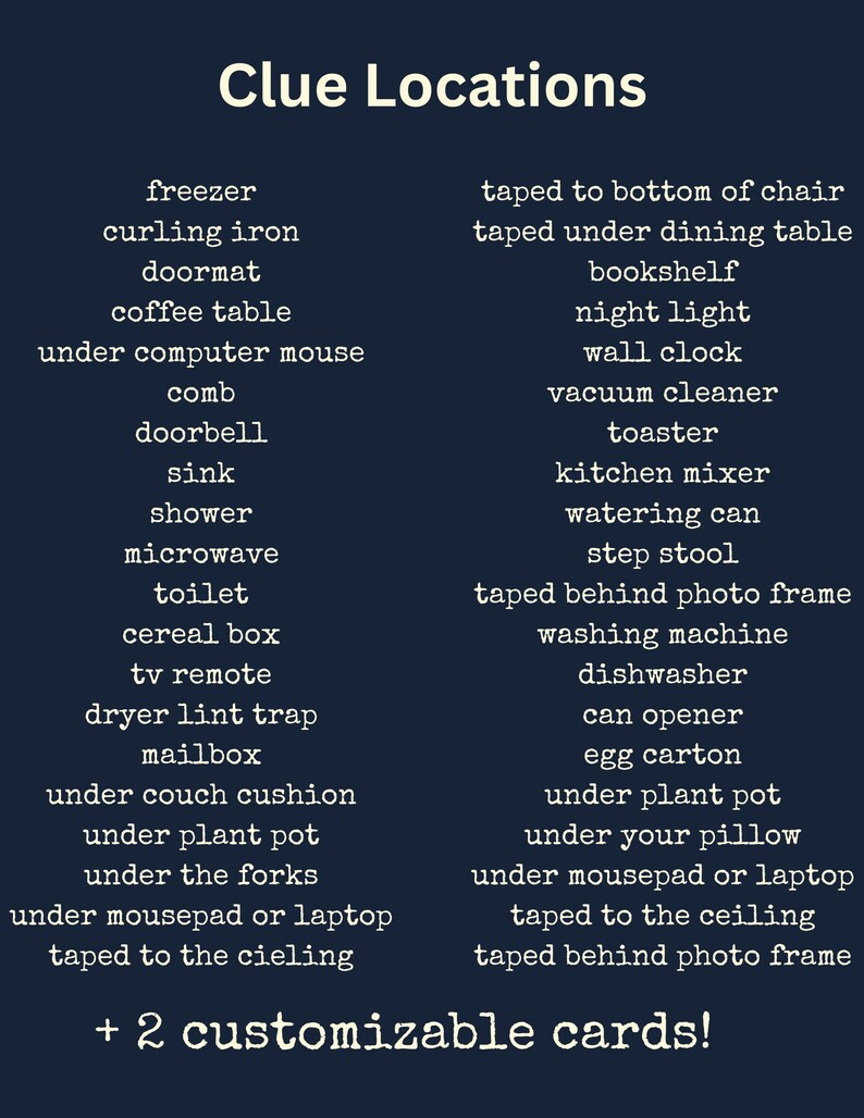 40 Card Scavenger Hunt Clue Cards Puzzle Bundle, Printable Treasure ...