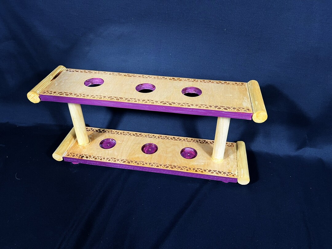 Handcrafted Wooden Cane/pool Cue/walking Stick Holder With Elegant ...