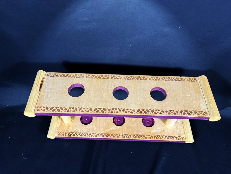 Handcrafted Wooden Cane/pool Cue/walking Stick Holder With Elegant ...