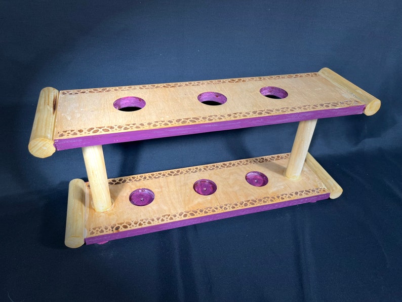Handcrafted Wooden Cane/pool Cue/walking Stick Holder With Elegant ...
