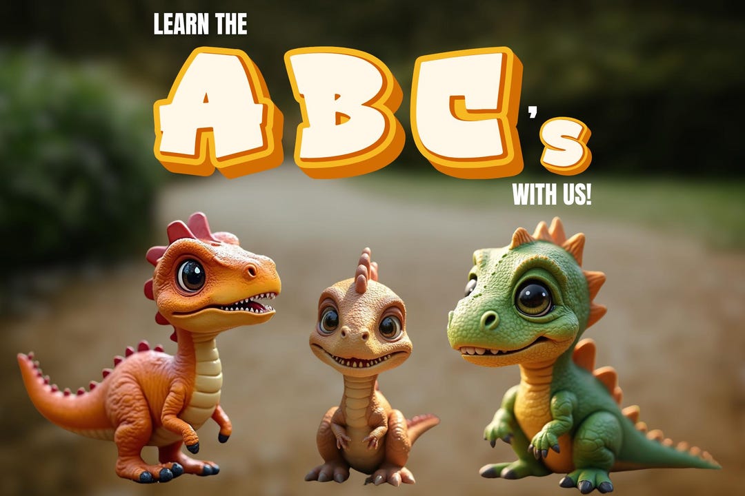 ABC Dinosaur Friends: Learn the Alphabet With Dinosaurs! - Etsy