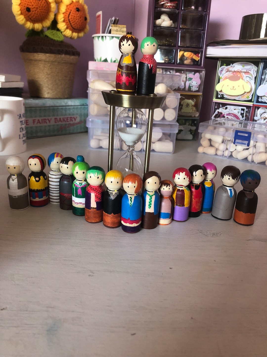 YTTD Inspired Hand Painted Wooden Peg Dolls - Etsy