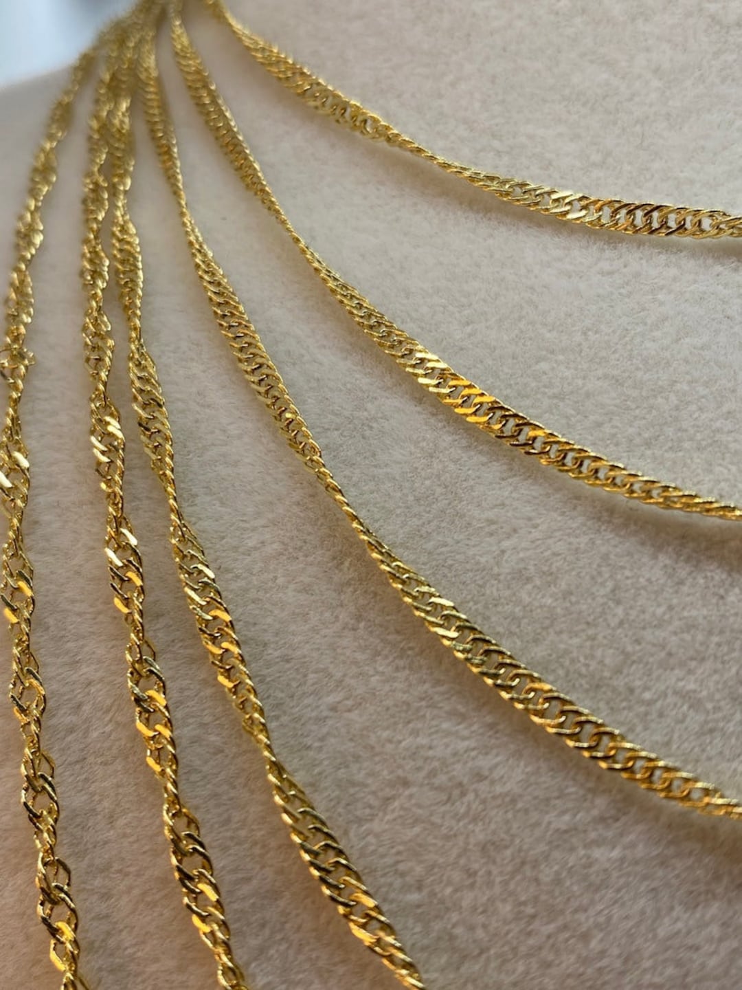 916 Hall Mark Unisex Gold Chains, 8-40 Grams