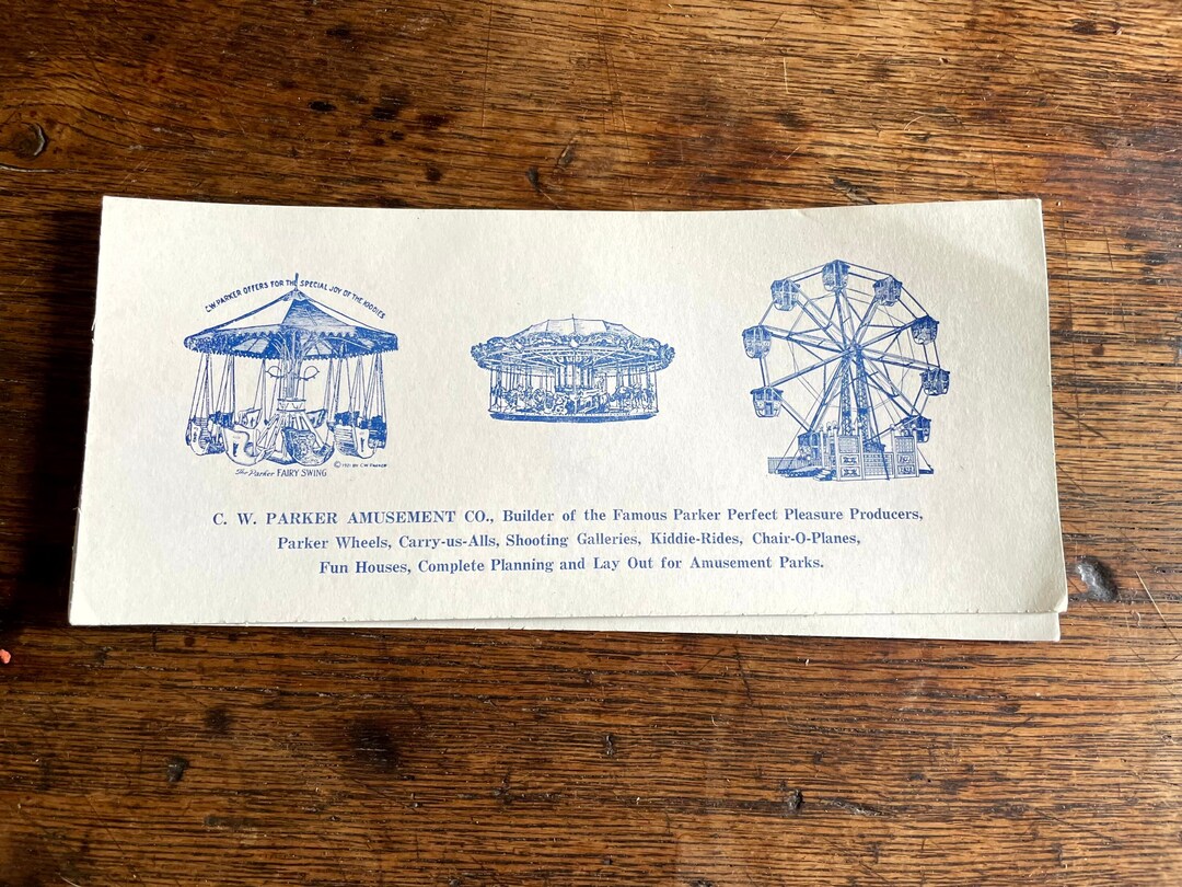 Chas W. Parker Amusement Co. Blotter Advertisement Abilene Kansas ...