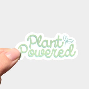 Plant Powered Sticker - Etsy