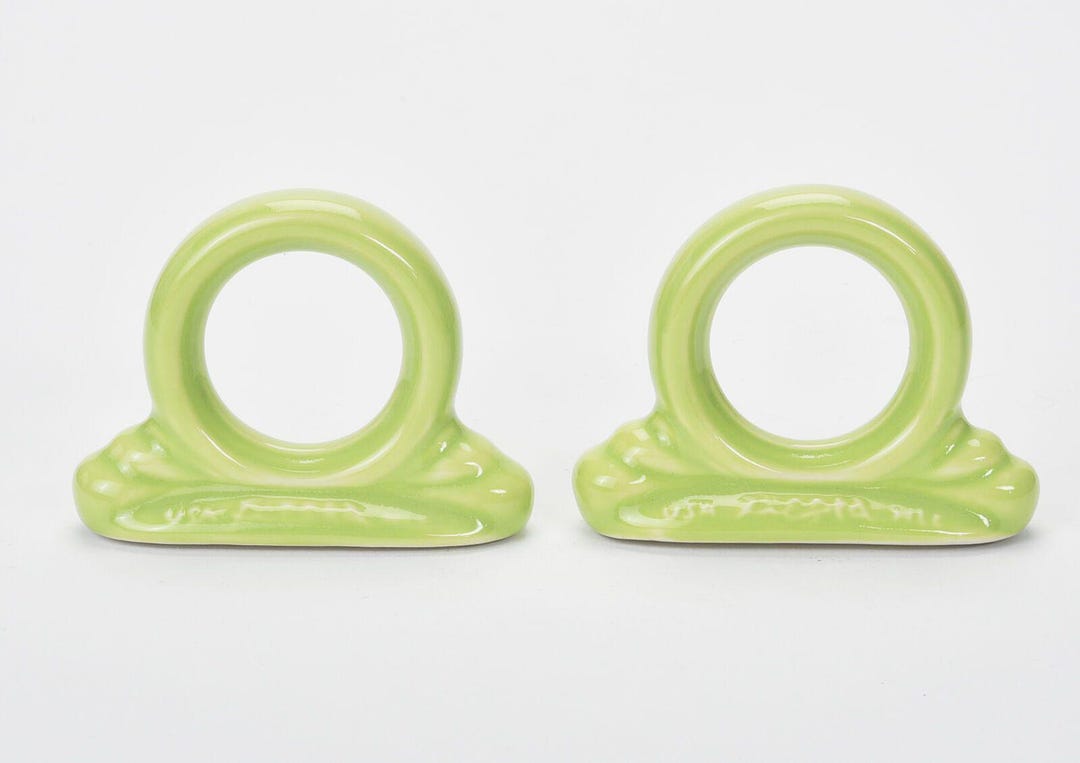 Fiesta Fiestaware Homer Laughlin Ceramic Glazed Napkin Rings Set of 2 ...