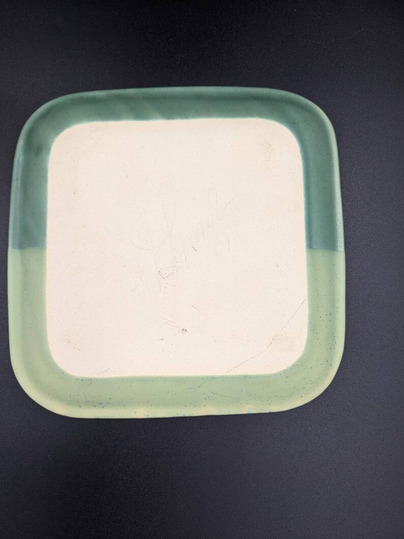 Studio Pottery Square 8" Plate Signed Ann Fleming '01 - Etsy