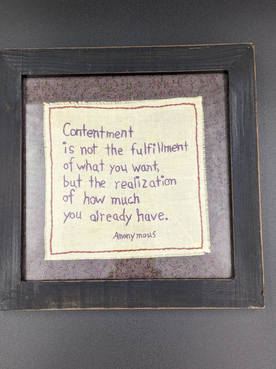 Contentment Handstitched Sentiments by Lisa Johnson Primitives by Kathy ...