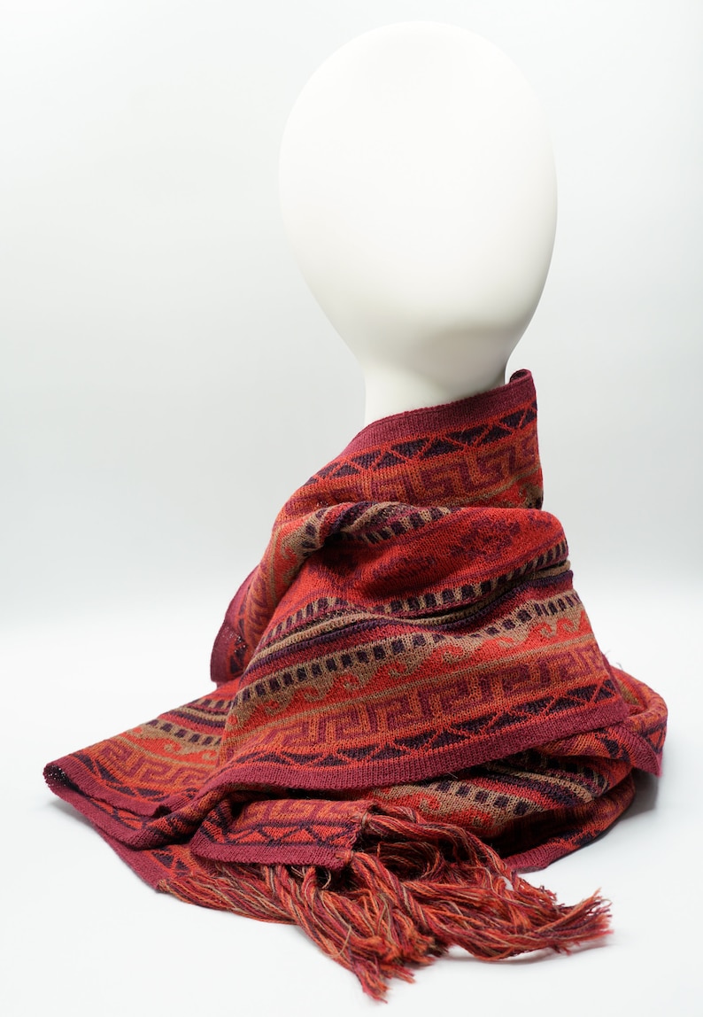 Baby Alpaca Peruvian Scarf (chalina), Three Different Designs ...