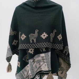 Women's Reversible Rabbit Angora Cape, Made in Peru - Etsy