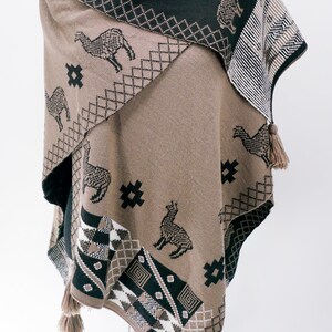 Women's Reversible Rabbit Angora Cape, Made in Peru - Etsy