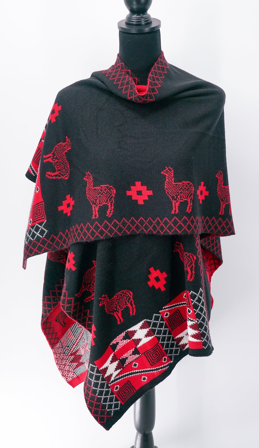 Women's Reversible Rabbit Angora Cape, Made in Peru - Etsy
