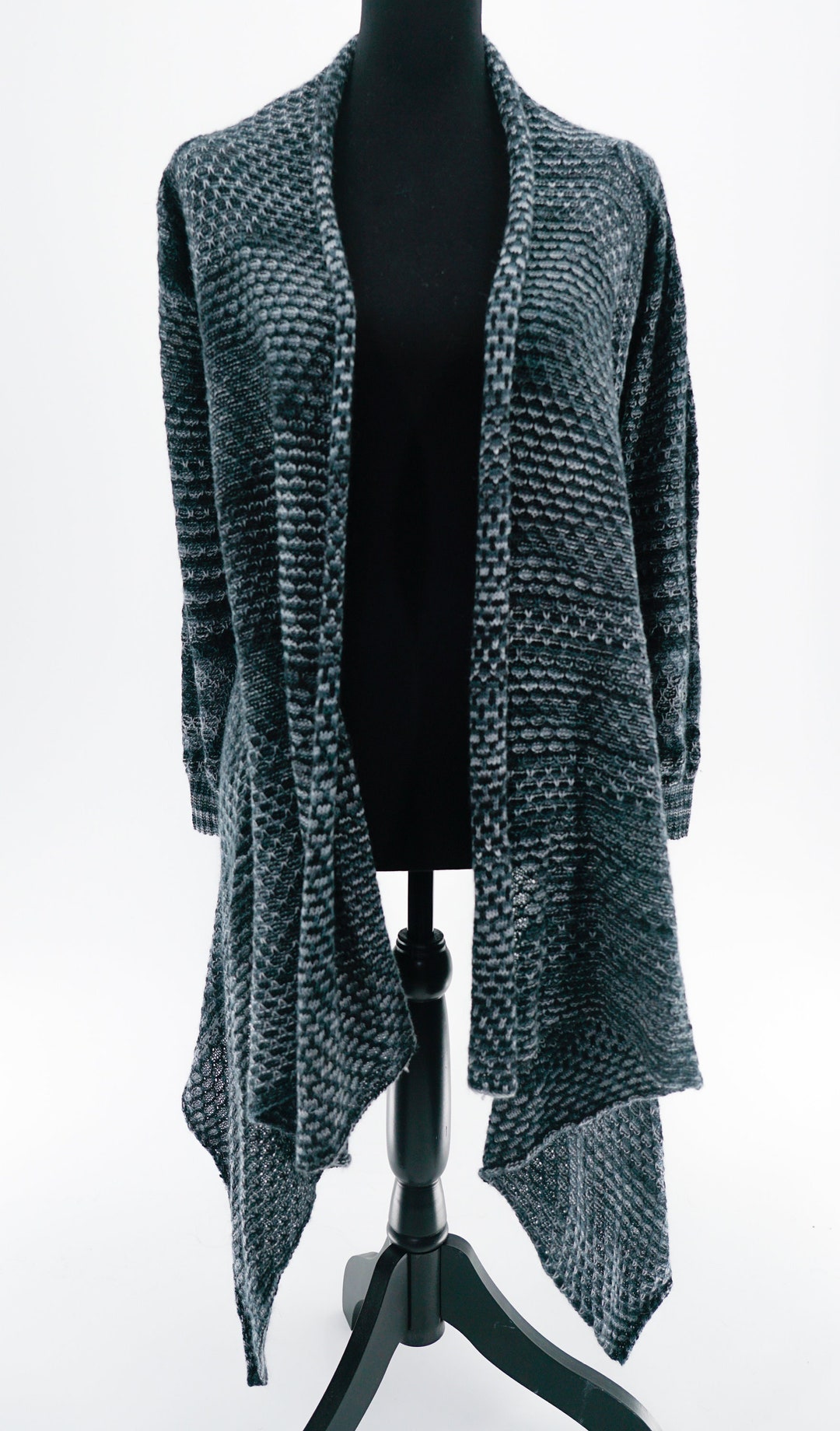 Womens Baby Alpaca Blend Long Chompa, Loose Knit, Buttonless. Soft ...