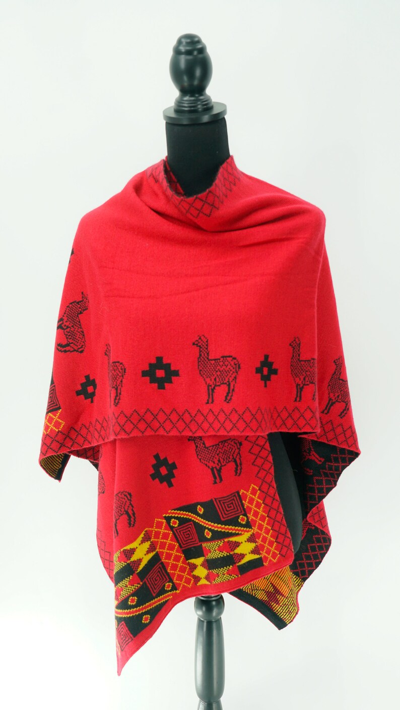 Women's Reversible Rabbit Angora Cape, Made in Peru - Etsy