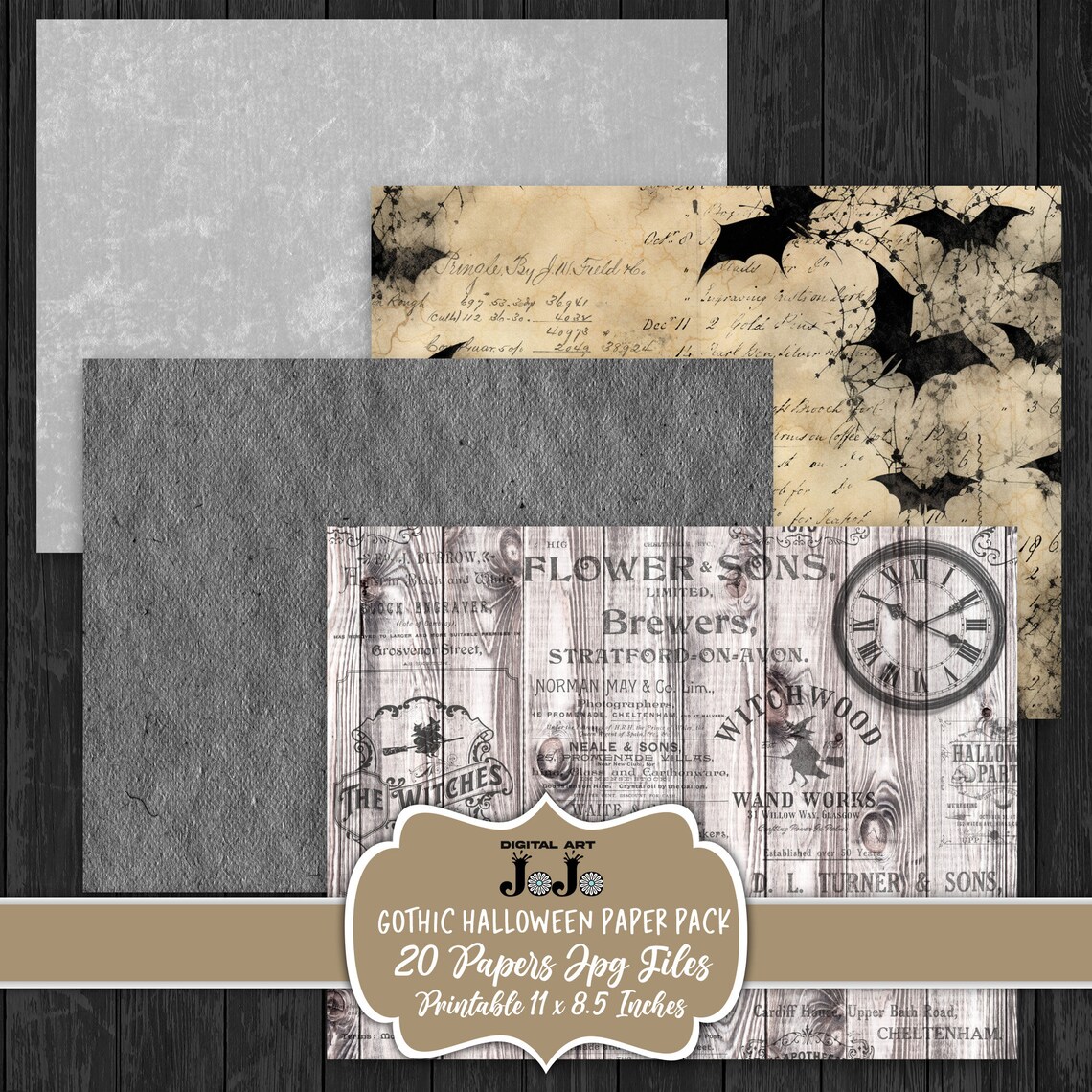 Halloween Digital Paper Pack Printable Scrapbook Sheets - Etsy