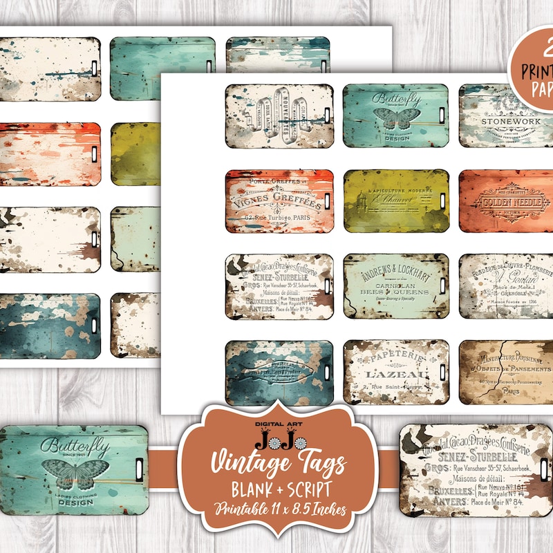 Distressed Tags - Etsy Canada